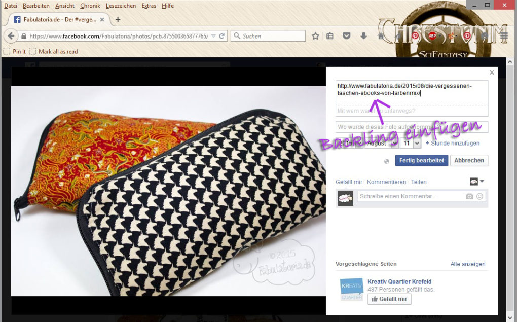 Anleitung: Verlinken mit InLinkz - Fabulatoria